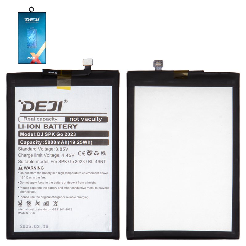 Battery Deji BL-49NT compatible with Tecno Pop 7 (BF6), Pop 8, Pop 9 4G ...